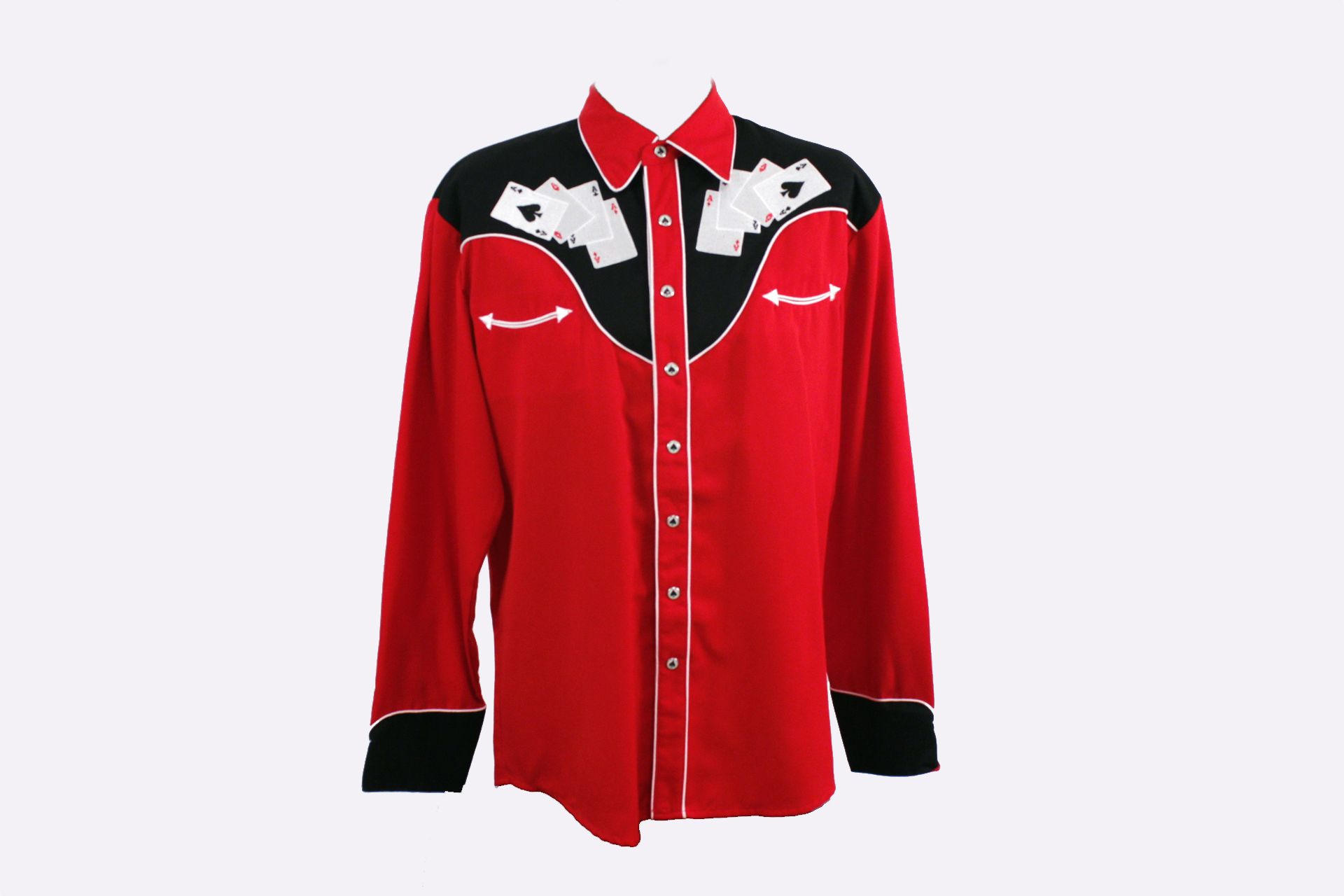 Vintage “Scully” Western Cowboy Dead Stock Shirt Embroidered Ace Of ...