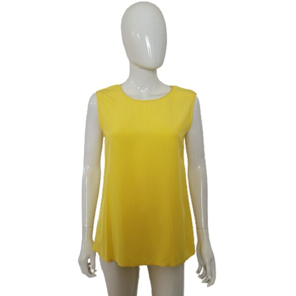 Chanel Yellow Silk Sleeveless Pullover Shell Blouse - Momentum Vintage